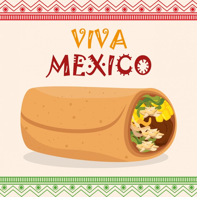 Premium Vector | Burrito mexican traditional icons Premium Vector | Burrito mexican traditional icons