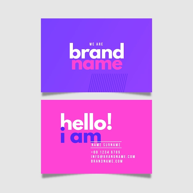 Free Vector | Business card colorful minimal collection Free Vector | Business card colorful minimal collection