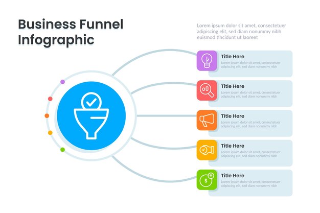 Premium Vector | Business funnel infographic template Premium Vector | Business funnel infographic template