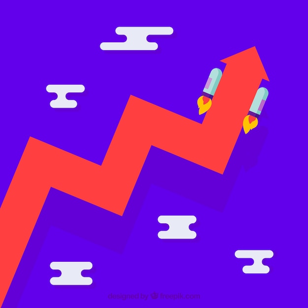 Free Vector | Business growth fund in flat design Free Vector | Business growth fund in flat design