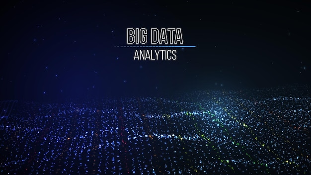 Premium Vector | Business inteligence technology background. binary code algorithms deep ...