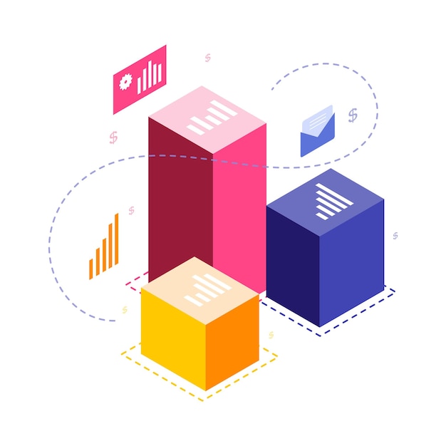 Premium Vector | Business isometric for infographic business resources Premium Vector | Business isometric for infographic business resources