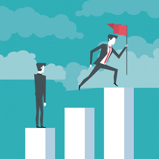 Premium Vector | Business leader and high achiever Premium Vector | Business leader and high achiever