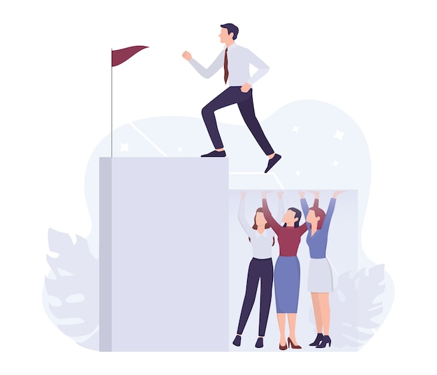 Premium Vector Business Sexism Concept Glass Ceiling And Workplace