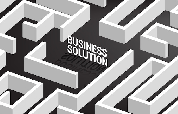 Premium Vector | Business solution at center of maze. business concept ... Premium Vector | Business solution at center of maze. business concept ...