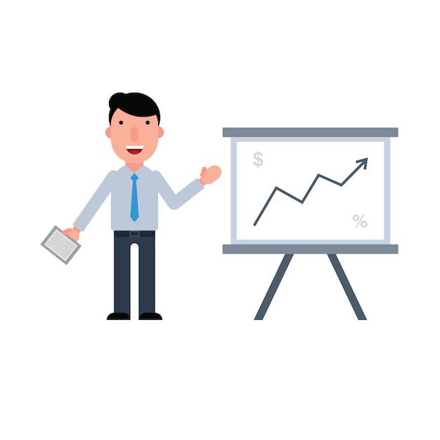 Premium Vector | Businessman presentation Premium Vector | Businessman presentation