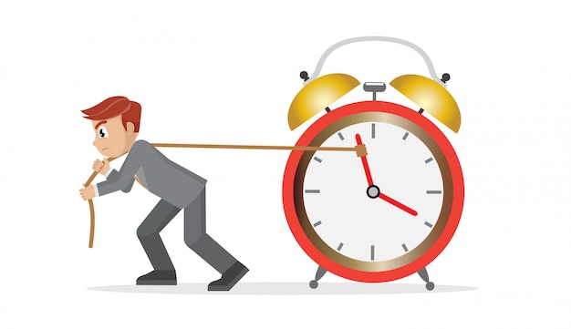 Premium Vector | Businessman trying to slow down and stop time. Premium Vector | Businessman trying to slow down and stop time.