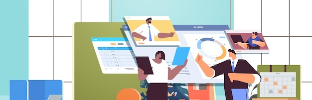 Premium Vector | Businesspeople team analyzing financial statistic data ... Premium Vector | Businesspeople team analyzing financial statistic data ...