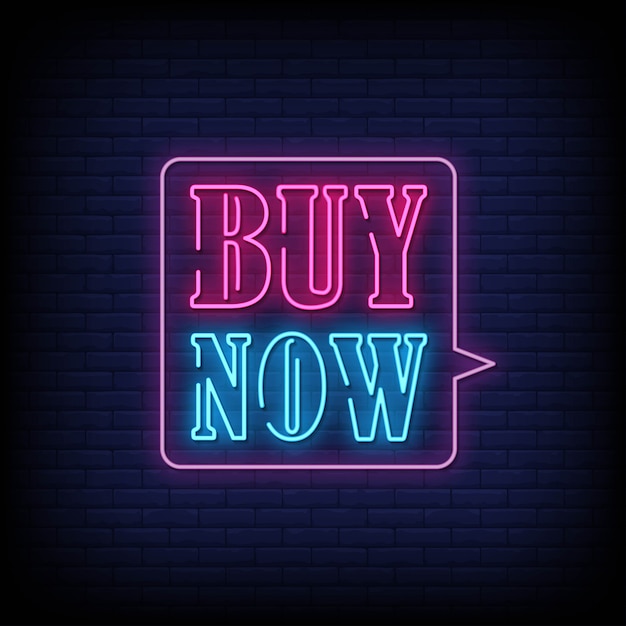 Premium Vector | Buy now neon signboard Premium Vector | Buy now neon signboard