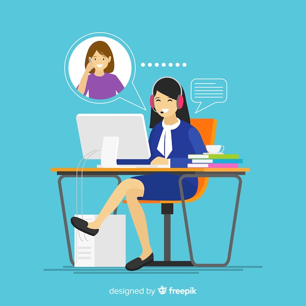 Premium Vector | Call center Premium Vector | Call center