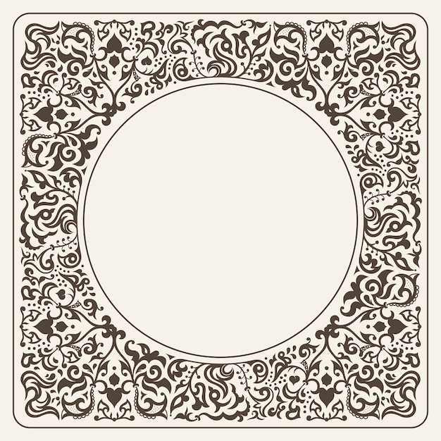Premium Vector | Calligraphic square ornament frame Premium Vector | Calligraphic square ornament frame
