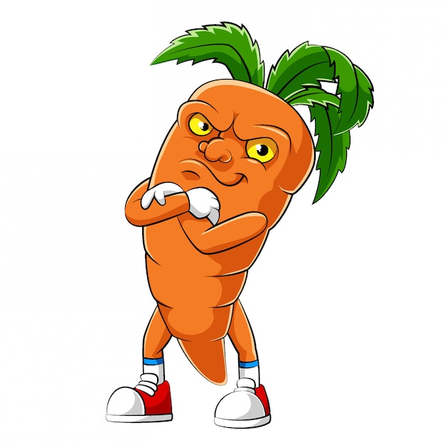 Premium Vector Cartoon Character Of An Carrot Of Illustration