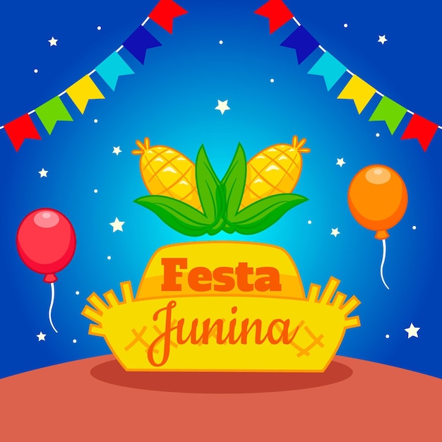 Free Vector | Cartoon festa junina collection Free Vector | Cartoon festa junina collection