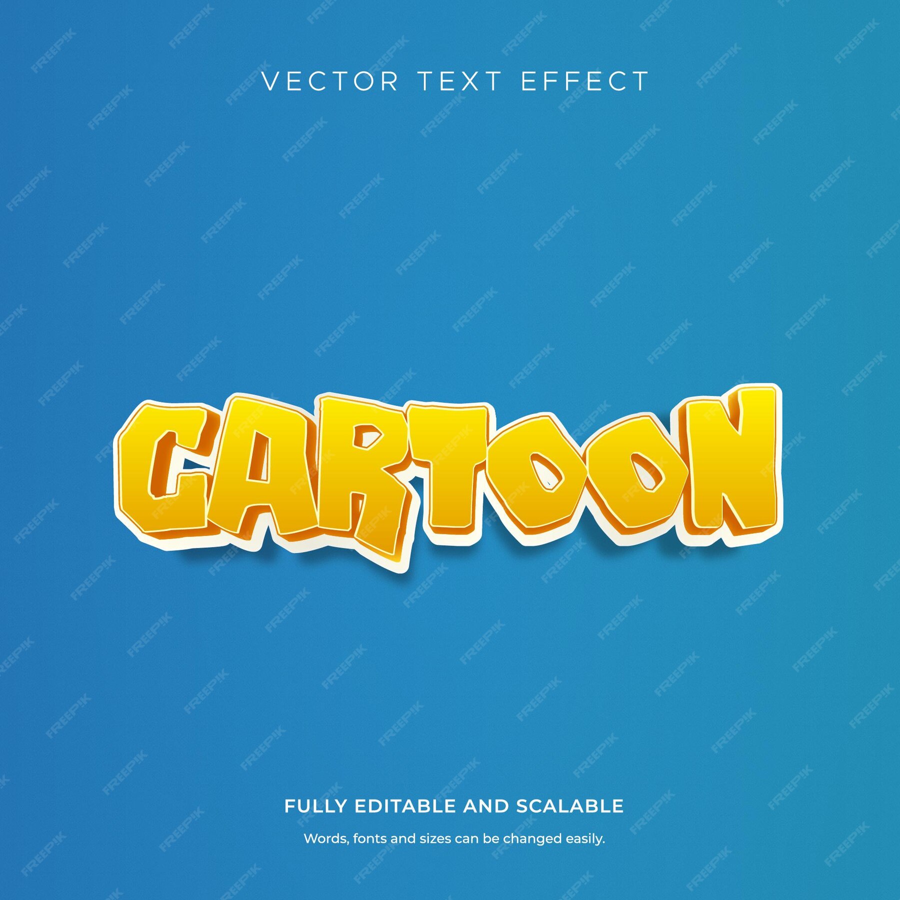 Premium Vector Cartoon Text Effect Editable Vector