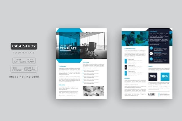 Premium Vector | Case study flyer template premium vector Premium Vector | Case study flyer template premium vector