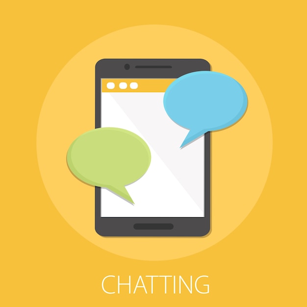 Premium Vector | Chat messages notification on smartphone Premium Vector | Chat messages notification on smartphone