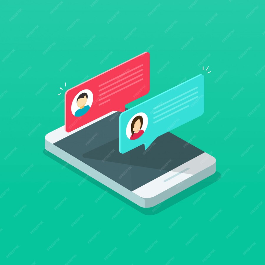 Premium Vector | Chat messages notification or sms bubbles on cellphone ... Premium Vector | Chat messages notification or sms bubbles on cellphone ...