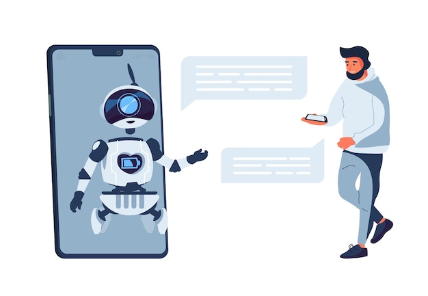 Premium Vector | Chatbot concept. chat bot customer support, artificial ... Premium Vector | Chatbot concept. chat bot customer support, artificial ...