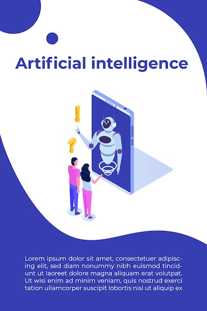 Premium Vector | Chatbot concept. man talking to robot. customer ... Premium Vector | Chatbot concept. man talking to robot. customer ...
