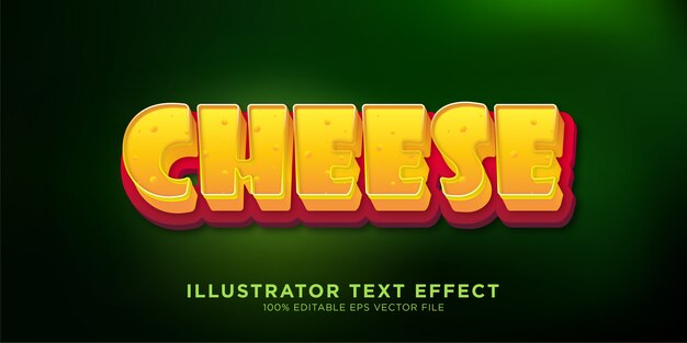 Premium Vector | Cheese text effect design illustrator style Premium Vector | Cheese text effect design illustrator style