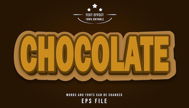 Premium Vector | Chocolate text effect editable Premium Vector | Chocolate text effect editable