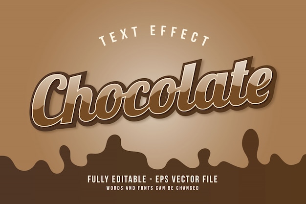 Chocolate text effect template with 3d style editable font effect ... Chocolate text effect template with 3d style editable font effect ...