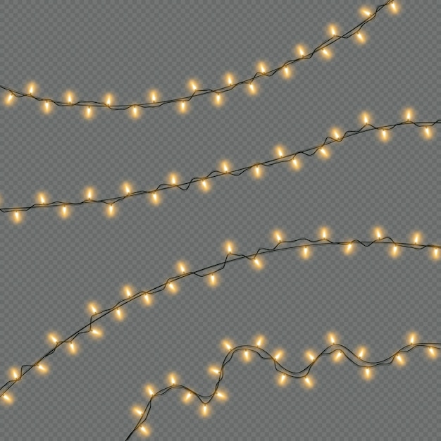 Premium Vector | Christmas lights isolated Premium Vector | Christmas lights isolated