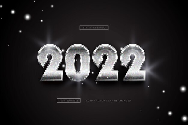 Premium Vector | Chrome 2022 editable text effect Premium Vector | Chrome 2022 editable text effect