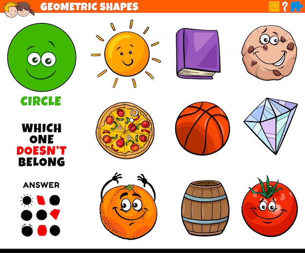 Circle shape educational task for kids Vector | Premium Download Circle shape educational task for kids Vector | Premium Download