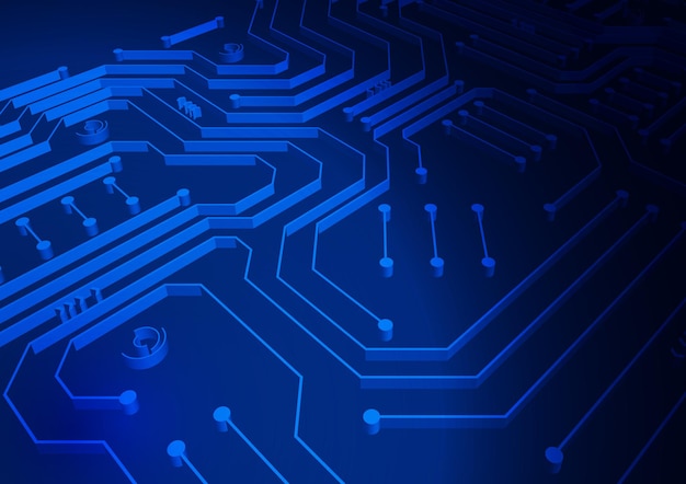 Premium Vector | Circuit technology background with hi-tech digital data connection system and ...