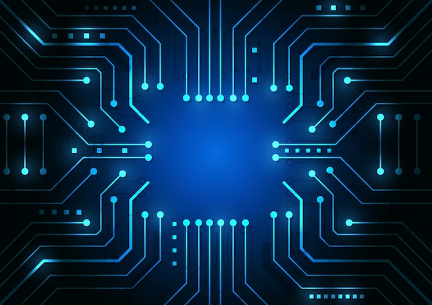 Premium Vector | Circuit technology background with hi-tech digital data connection system and ...