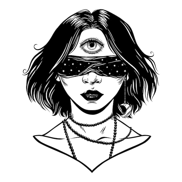 천리안. 제 3의 눈. 벡터 일러스트 레이 션 | 프리미엄 벡터 천리안. 제 3의 눈. 벡터 일러스트 레이 션 | 프리미엄 벡터