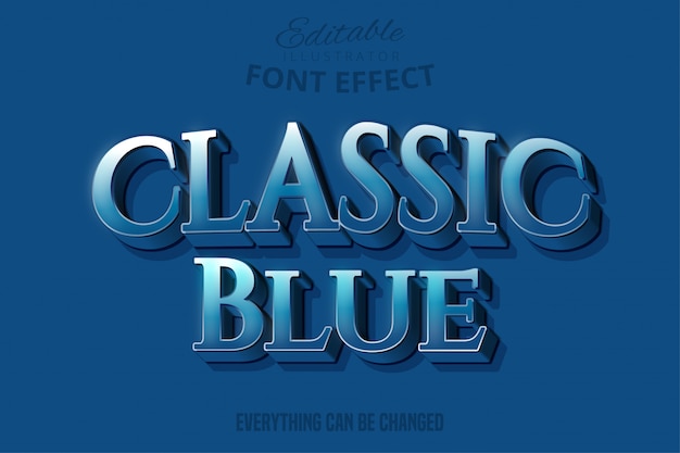 Premium Vector | Classic blue text, editable text style Premium Vector | Classic blue text, editable text style