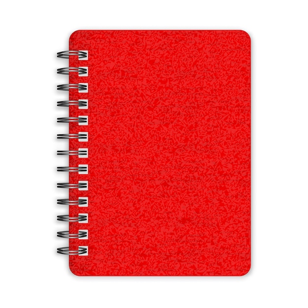 Premium Vector | Closed red spiral notebook Premium Vector | Closed red spiral notebook