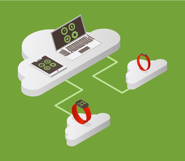 Premium Vector | Cloud computing isometric illustration. internet ... Premium Vector | Cloud computing isometric illustration. internet ...