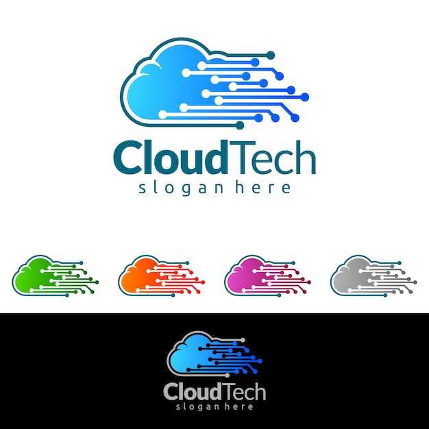 Premium Vector | Cloud tech logo Premium Vector | Cloud tech logo