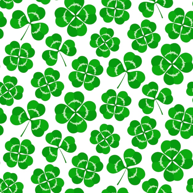 Premium Vector | Clover leaves seamless pattern. Premium Vector | Clover leaves seamless pattern.