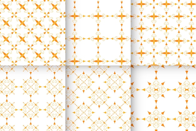 Premium Vector | Collection of abstract orange patterns Premium Vector | Collection of abstract orange patterns