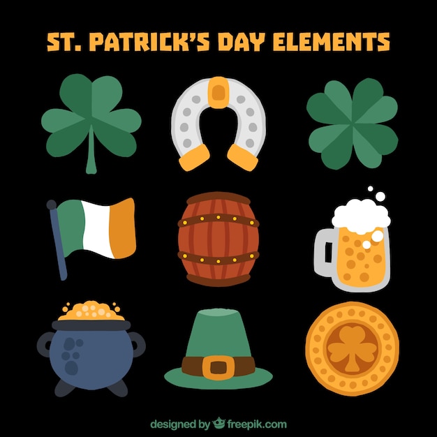 Free Vector Collection Of St Patricks Day Items
