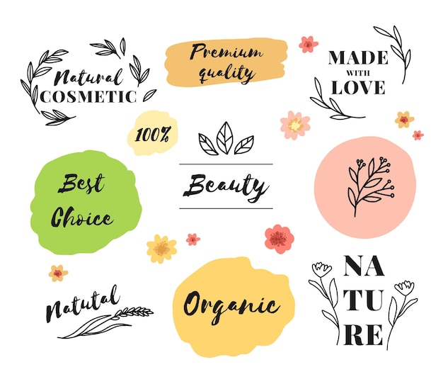 Collection of various cosmetics logos | Free Vector Collection of various cosmetics logos | Free Vector