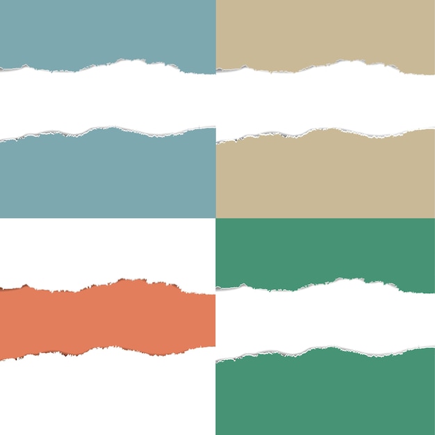Premium Vector | Color torn paper set Premium Vector | Color torn paper set