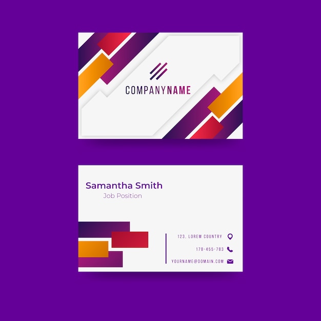 Free Vector | Colorful abstract business card template Free Vector | Colorful abstract business card template
