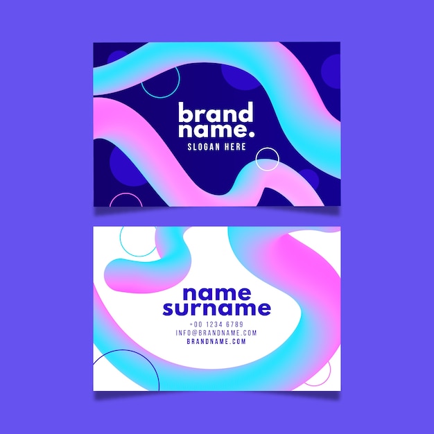 Free Vector | Colorful abstract business card template Free Vector | Colorful abstract business card template