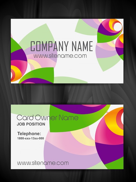 Free Vector | Colorful abstract business card Free Vector | Colorful abstract business card