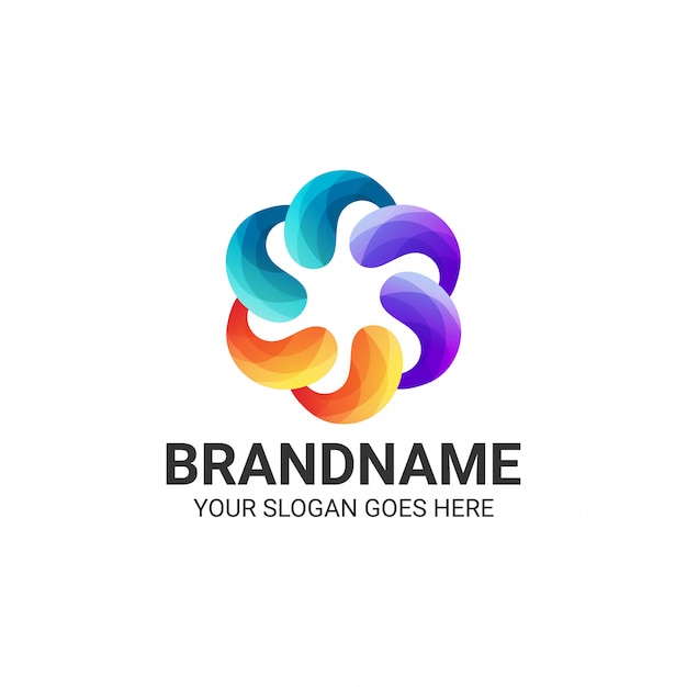 Premium Vector | Colorful abstract gradient logo template Premium Vector | Colorful abstract gradient logo template