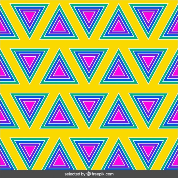 Free Vector | Colorful concentric triangles pattern Free Vector | Colorful concentric triangles pattern