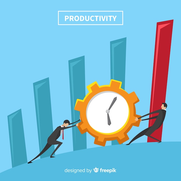 Free Vector | Colorful hand drawn productivity concept Free Vector | Colorful hand drawn productivity concept