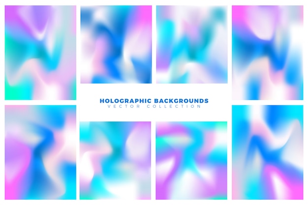 Premium Vector | Colorful holographic background Premium Vector | Colorful holographic background