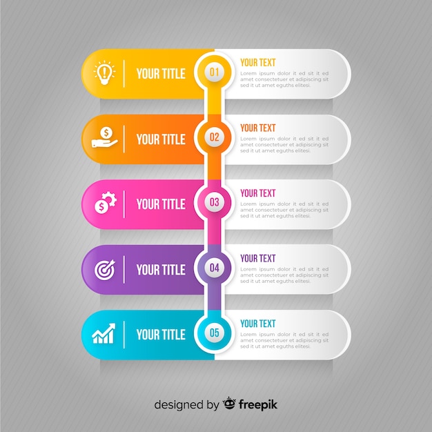 Free Vector | Colorful infographic steps flat design Free Vector | Colorful infographic steps flat design