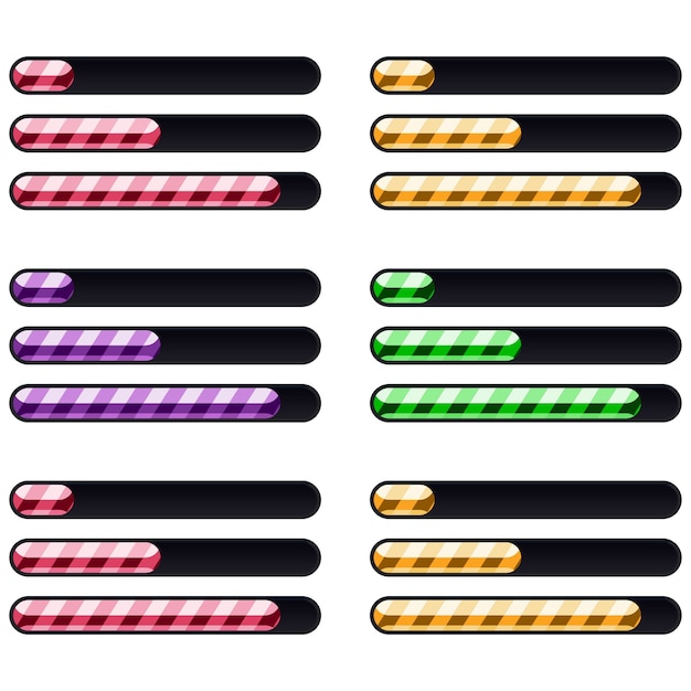 Premium Vector | Colorful loading, experience, progress Premium Vector | Colorful loading, experience, progress